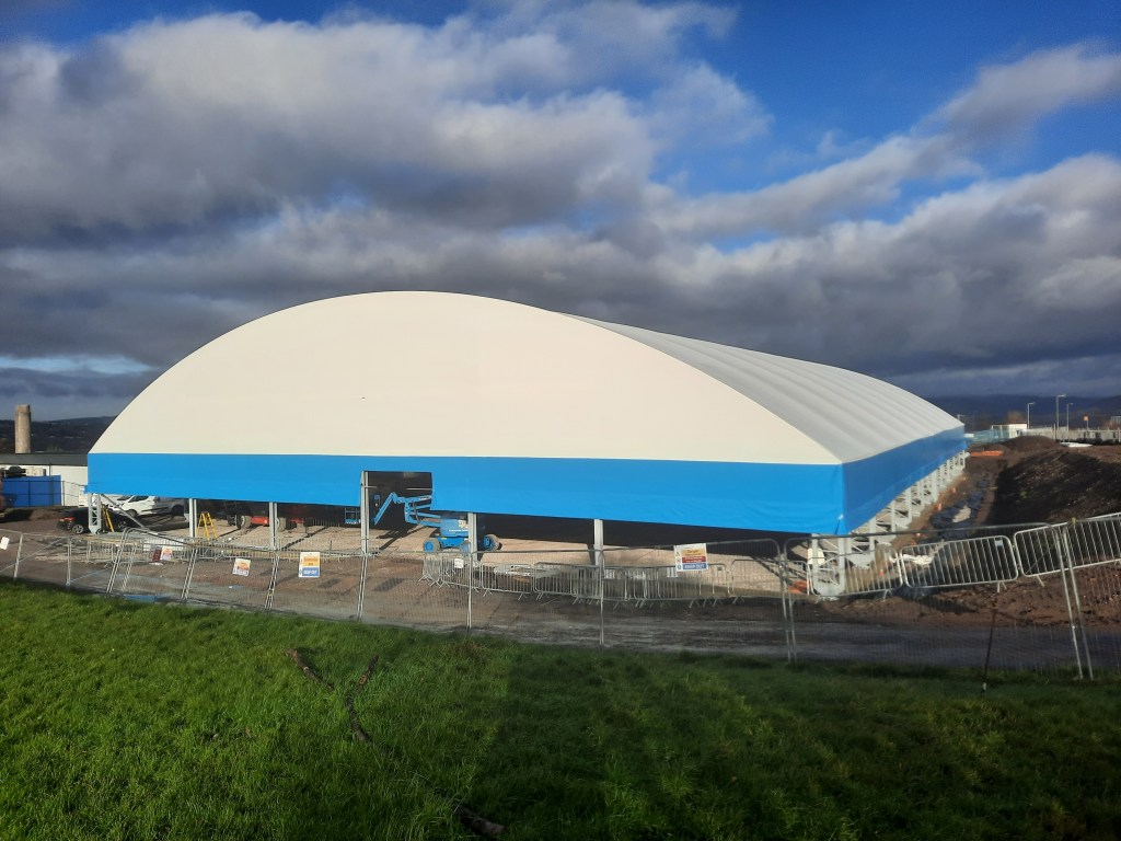 Countdown as new Bonymaen leisure centre and sports barn progress ...