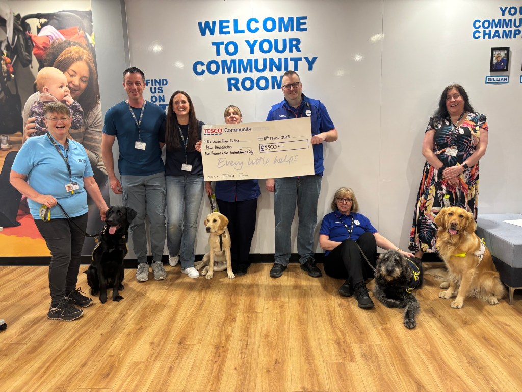 Swansea supermarket workers raise £5,500 for guide dog charity ...