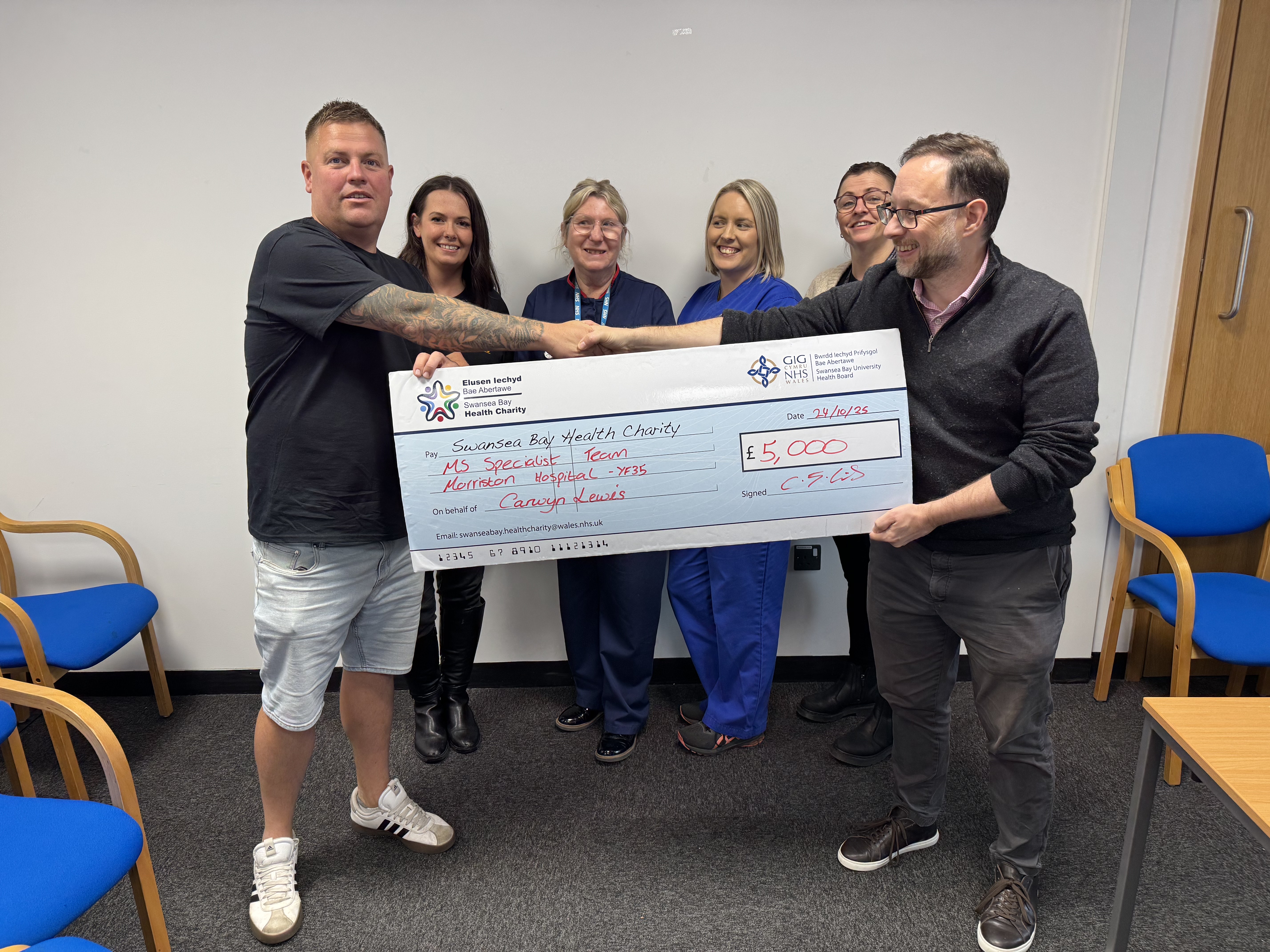 Carwyn’s £10k fundraising drive transforms MS care at Morriston ...