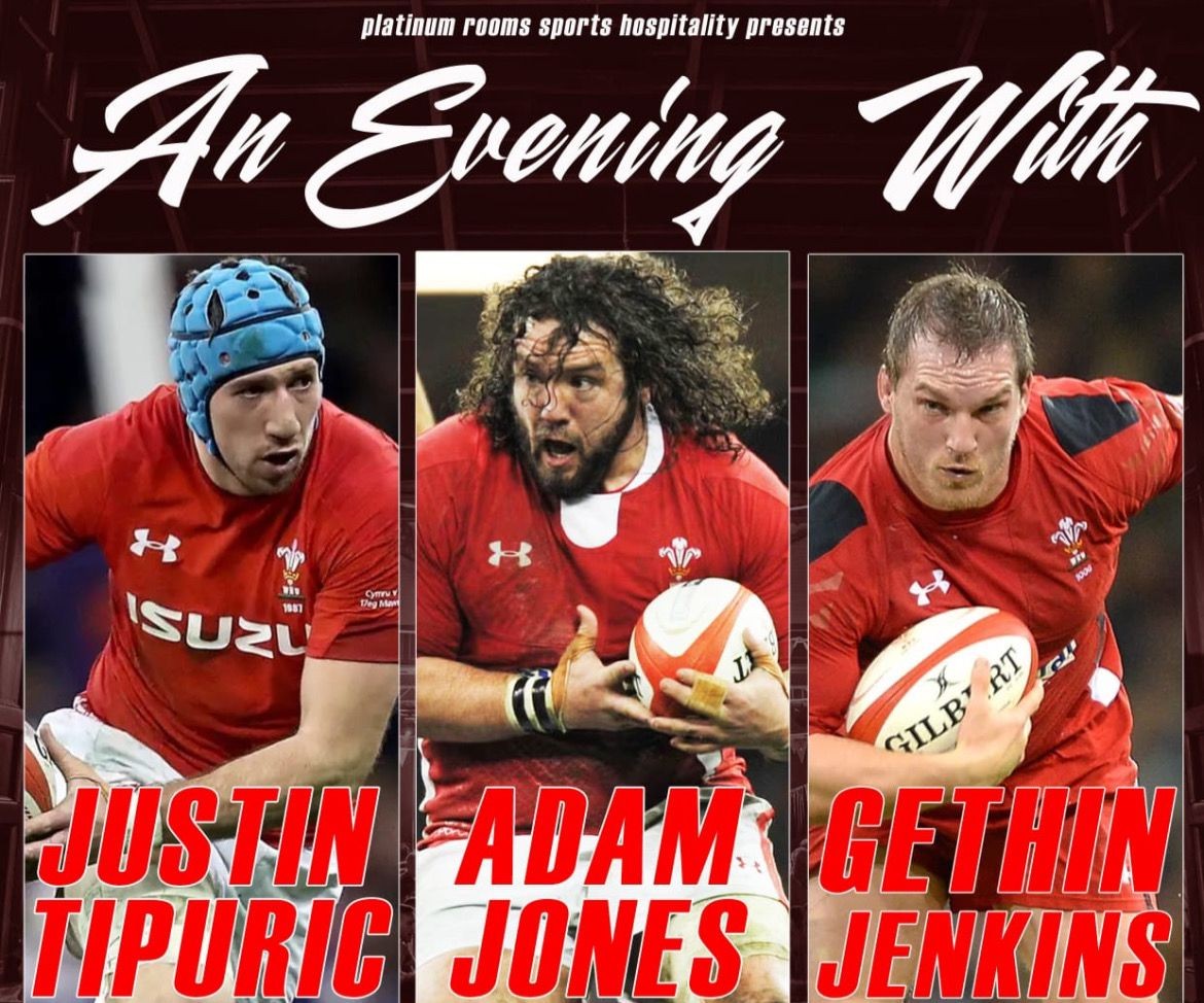 An evening with Justin Tipuric , Adam Jones & Gethin Jenkins coming to ...