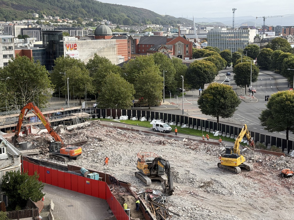 St Davids Car Park Demolition Swansea Site Almost Cleared 5549